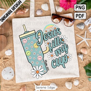 Jesus Fills My Cup PNG, Psalm 23:5 PNG Faith, Christian & Religious ...