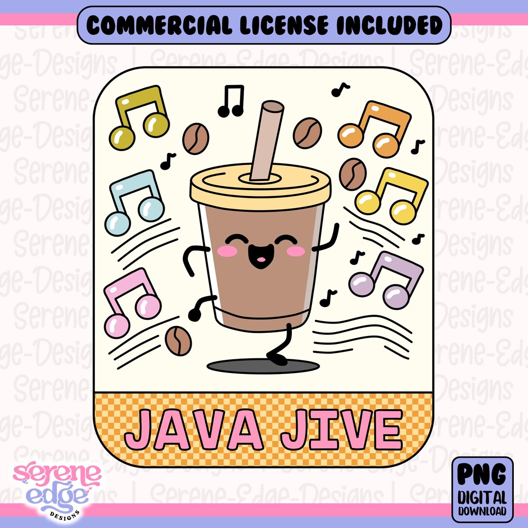 Java Jive Iced Coffee PNG Files | Coffee Lovers Digital Art Mental ...
