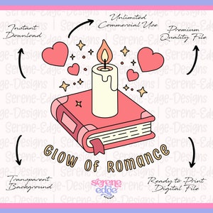 Book PNG, Glow of Romance | Smutty Reading Book Lover Booktrovert ...