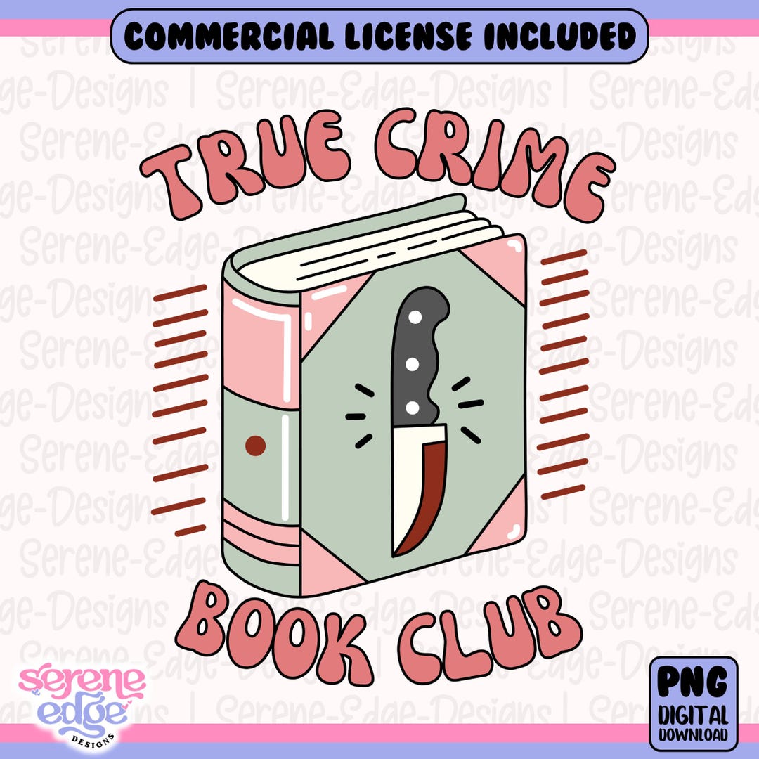 True Crime Book Club PNG, Murder Thriller Story Readers Books Lover ...
