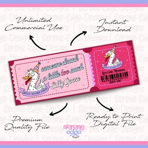 Silly Goose Bookmark PNG, Someone Drank A Little Too Much | Reading ...