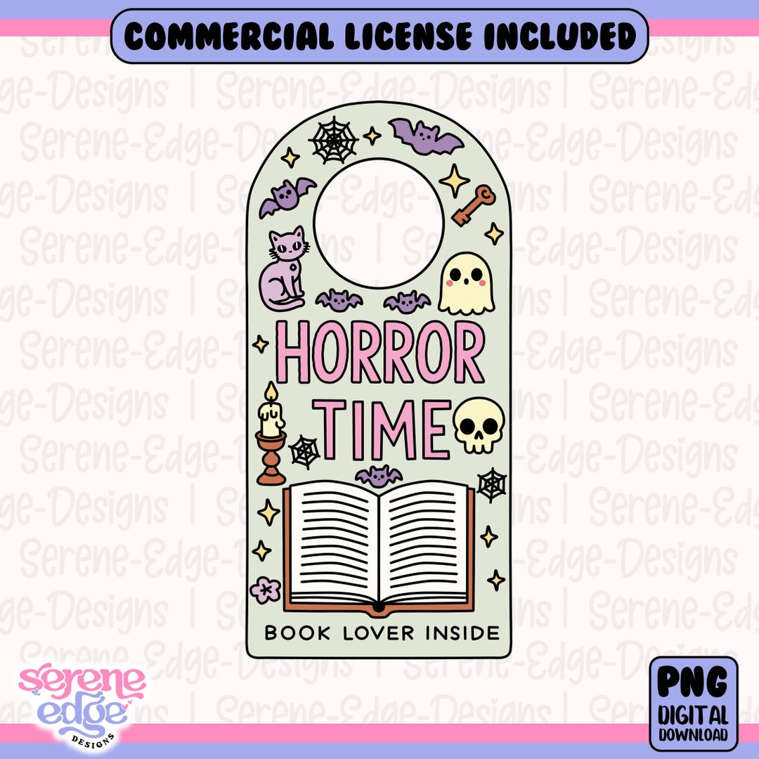 Horror Time Book PNG | Thriller Door Hanger Reading Books Lover ...