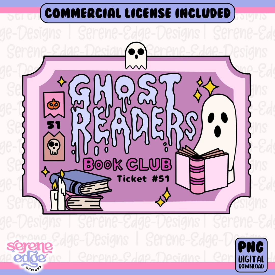 Ghost Readers Book Club PNG | Halloween Reading Books Lover, Bookish ...