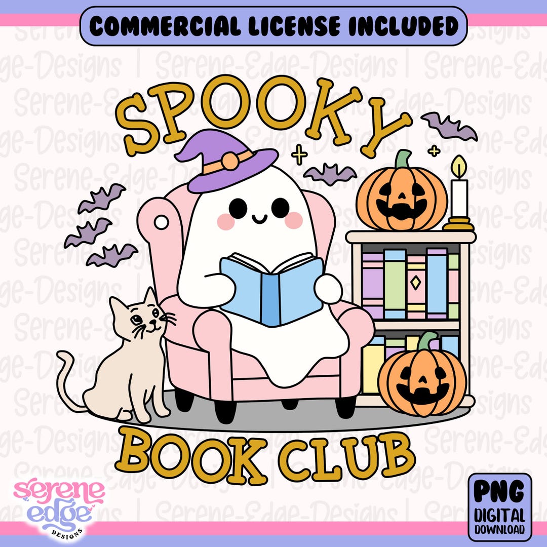 Book PNG, Spooky Book Club | Ghost Halloween Ghost Reading Bookish ...