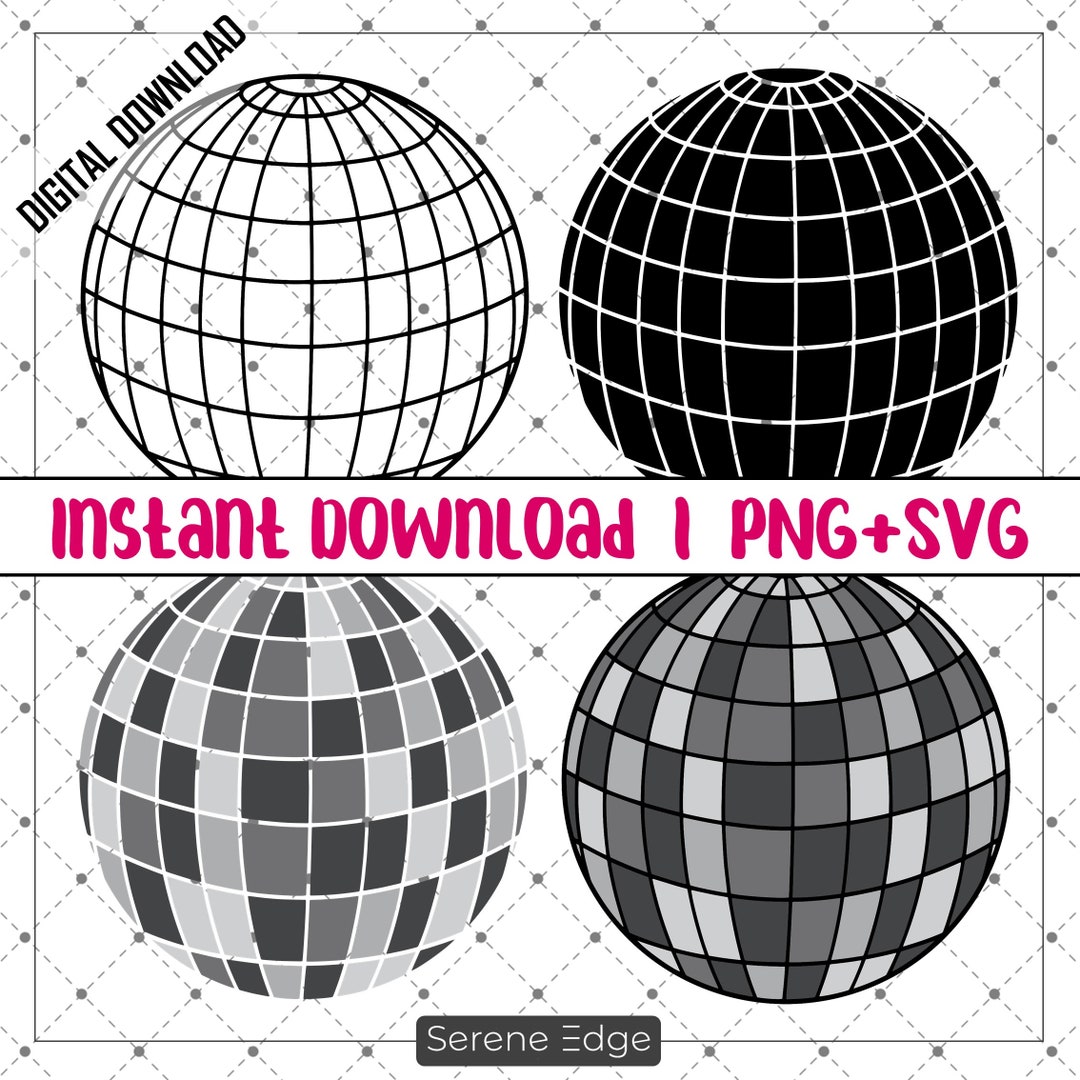 Disco Ball Clipart SVG Bundle, Disco Ball PNG Bundle, Dtf Designs ...