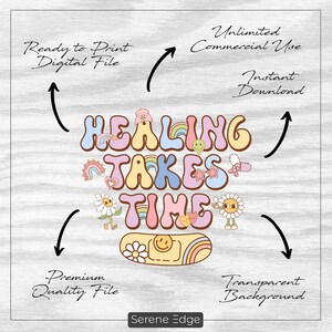 Healing Takes Time, Mental Health PNG | Inspirational Motivational Self ...