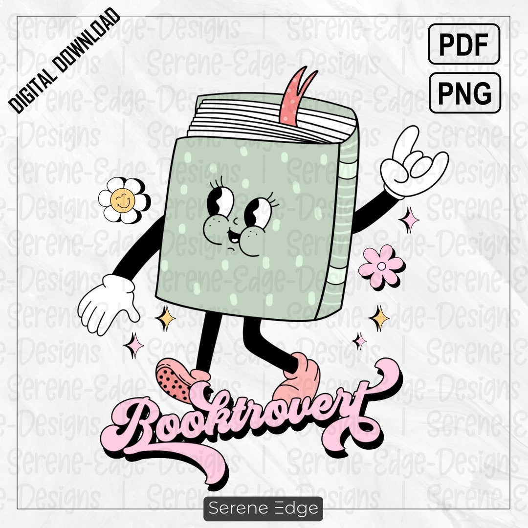 Books PNG Reading PNG Booktrovert Stickers Bookish - Etsy