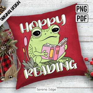 Book PNG, Hoppy Reading | Frog Books Lover, Bookish Self Love Mental ...