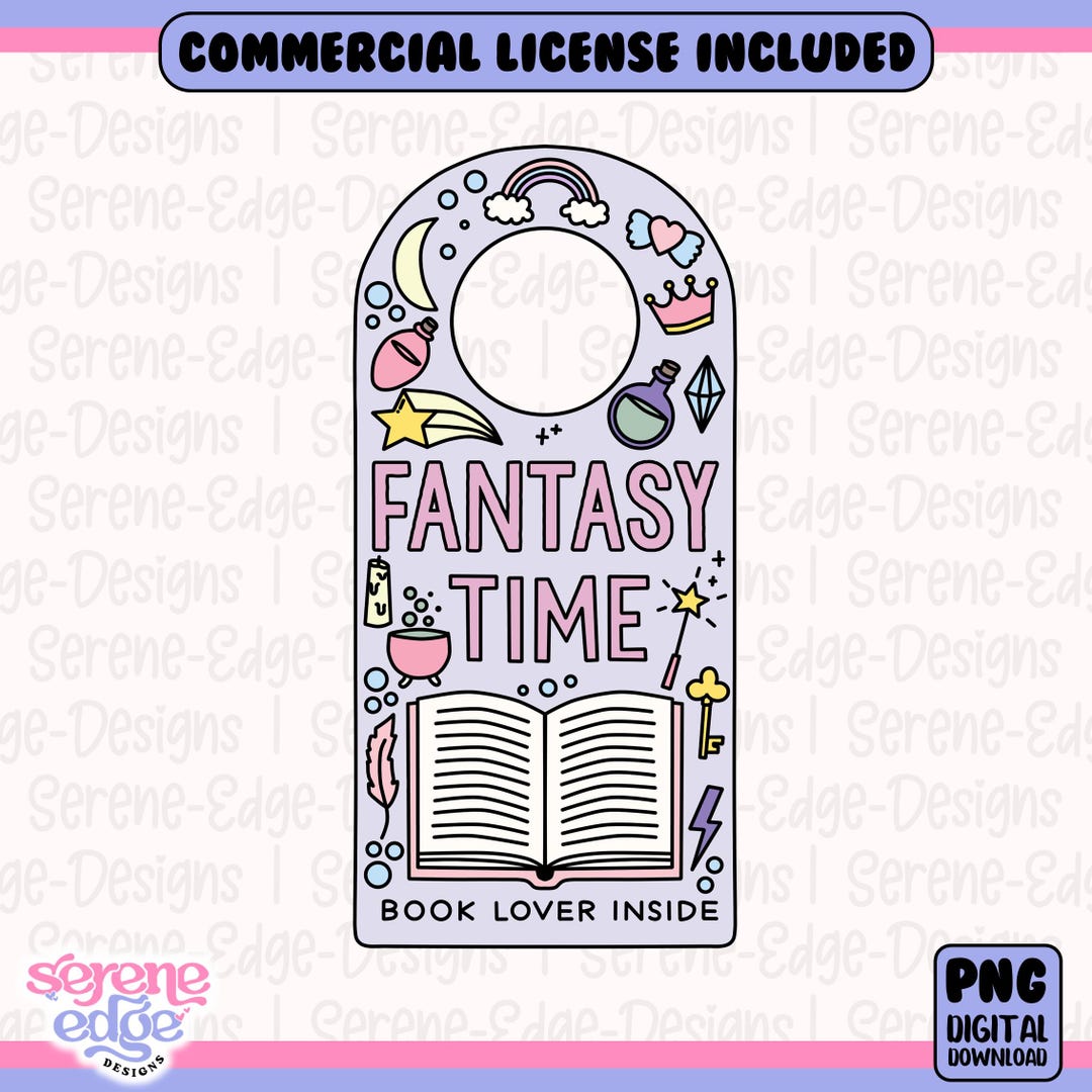 Fantasy Time Book PNG | Mystical Door Hanger Reading Books Lover ...