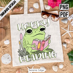 Book PNG, Hoppy Reading | Frog Books Lover, Bookish Self Love Mental ...