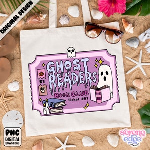Ghost Readers Book Club PNG | Halloween Reading Books Lover, Bookish ...
