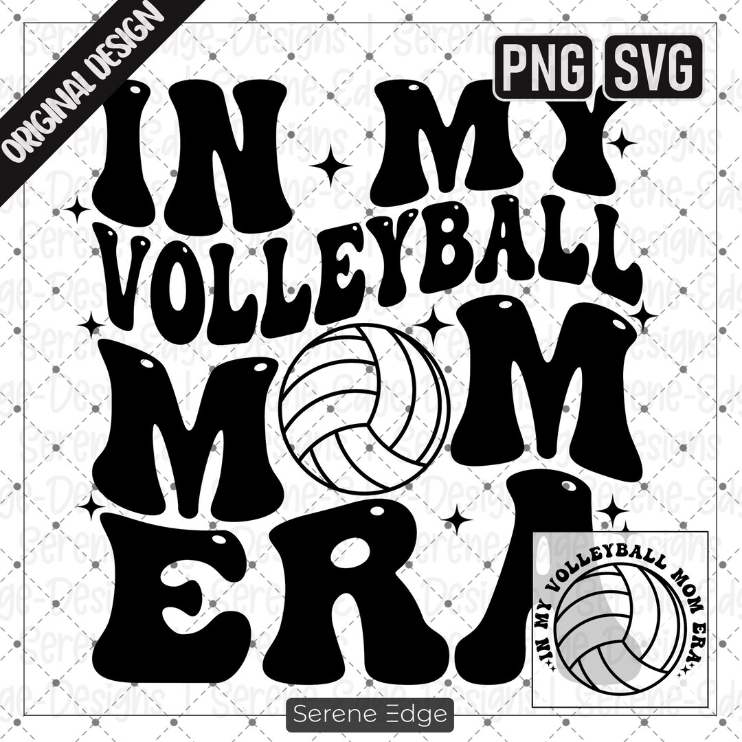 In My Volleyball Mom Era SVG PNG Western Sports Lover Mom Life, Groovy ...