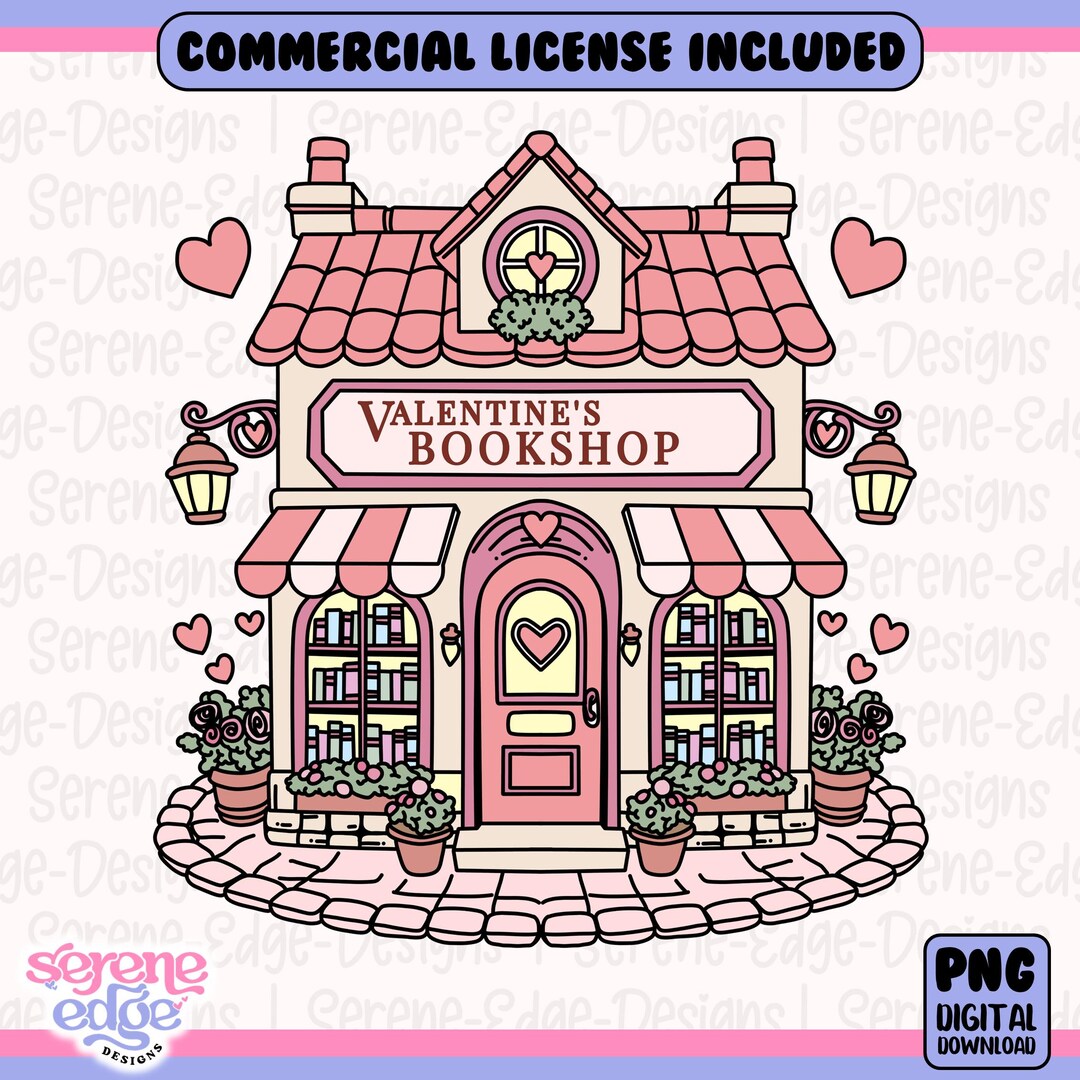 Valentines Book PNG, Valentine's Bookshop PNG, Floral Bookish Smutty ...