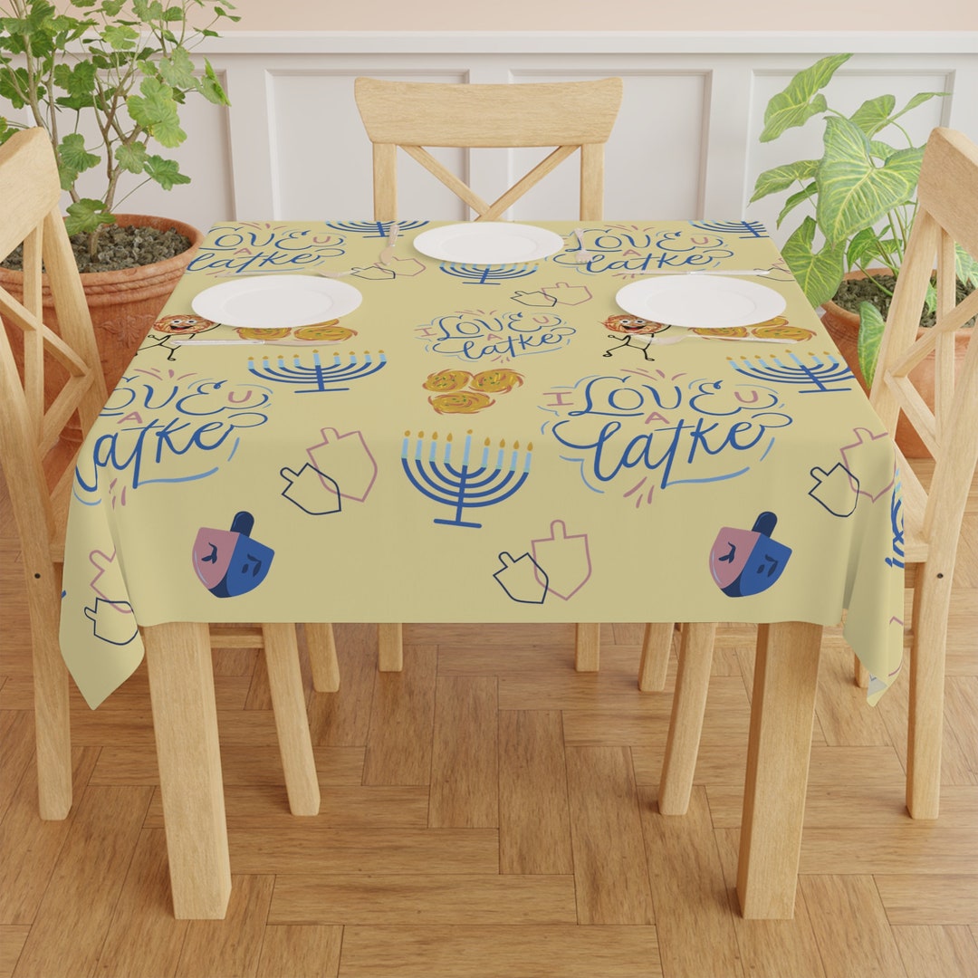 Chanukah Tablecloth Hannukah Table Hanukkah Jewish Holiday Table ...