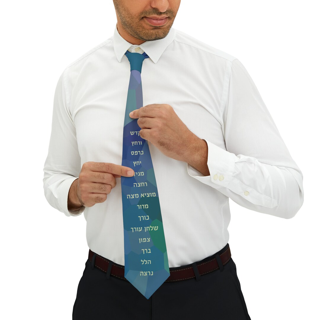 Seder Passover Pesach Necktie Seder Order Passover Design Men's Tie ...