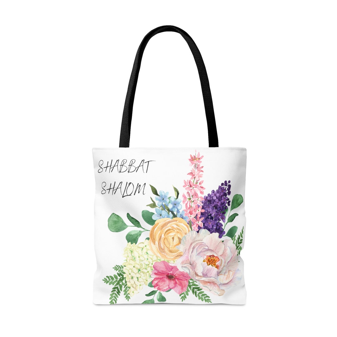 Shabbat Shalom Bag Shabbos Tote Bag Hebrew/english Shabbat Carry-all ...