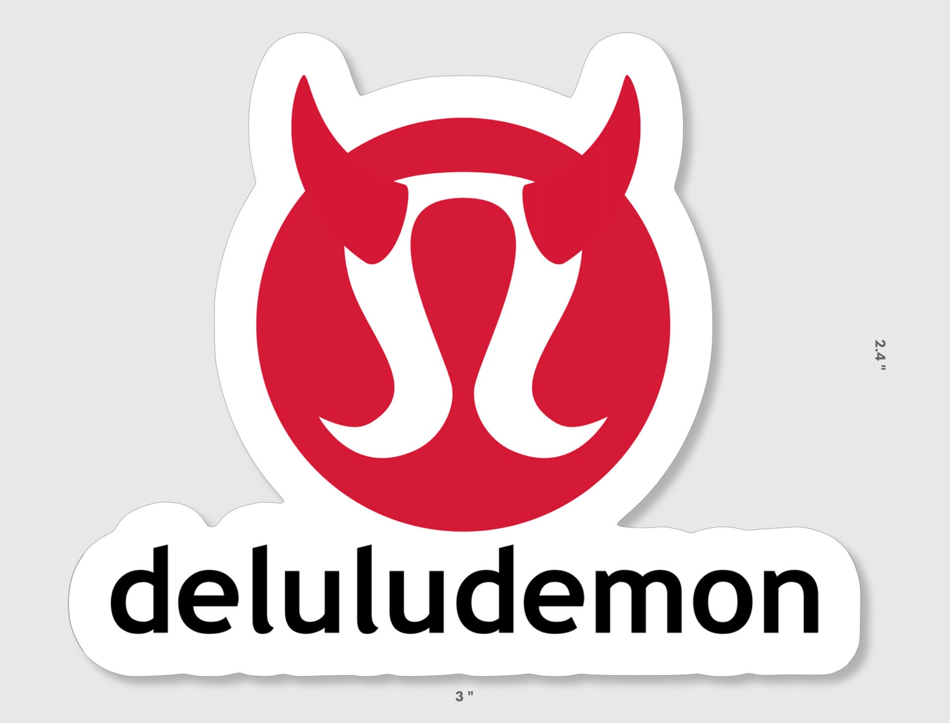 Deluludemon Logo Sticker Decal for Laptop or Water Bottle Lululemon Fan ...