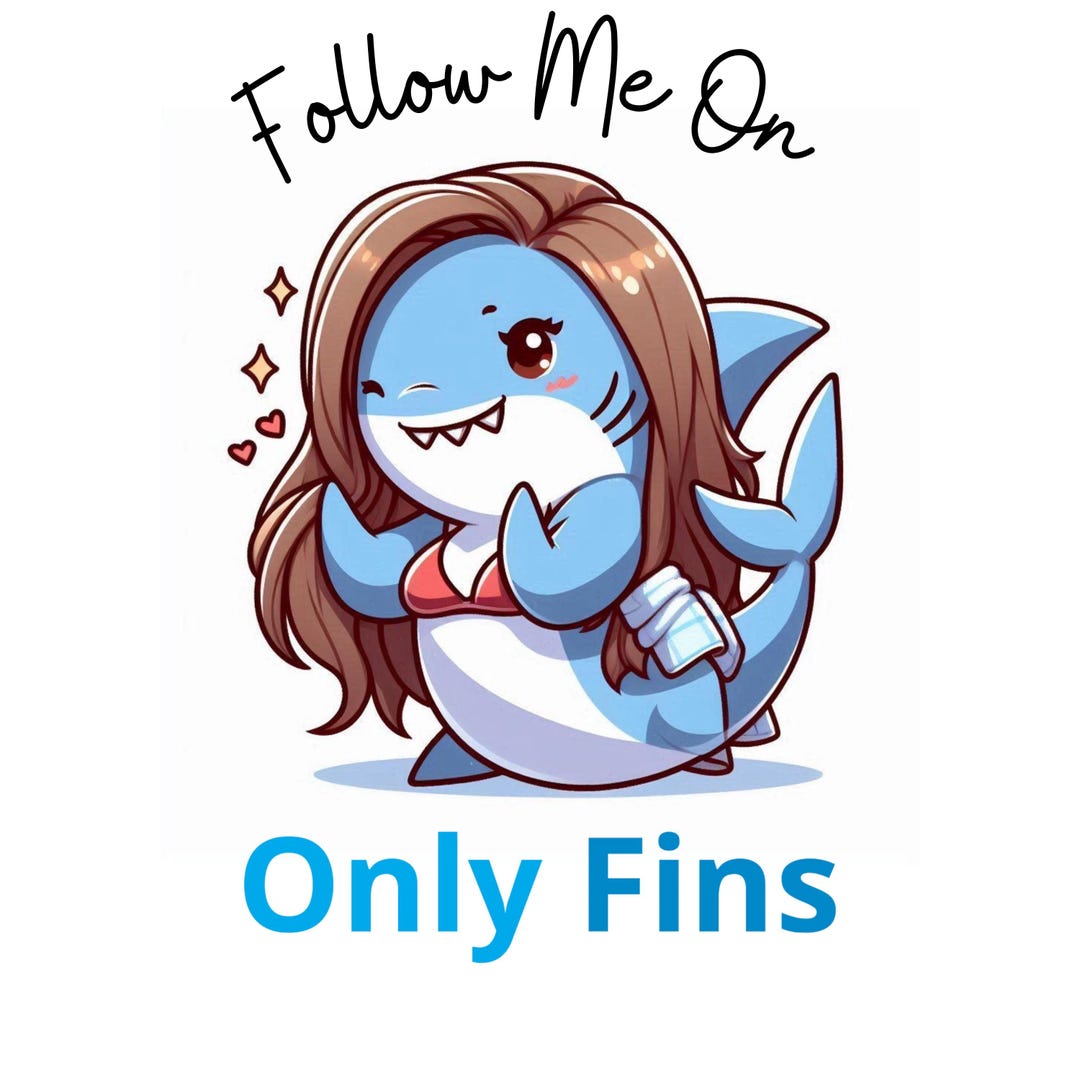 Follow Me on ONLY FINS Sexy SHARK Sticker Decal Ocean Lovers, Fish ...