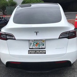 Tesla Owner Bumper Sticker, I Bought This Before ELON WENT CRAZY, Tesla ...