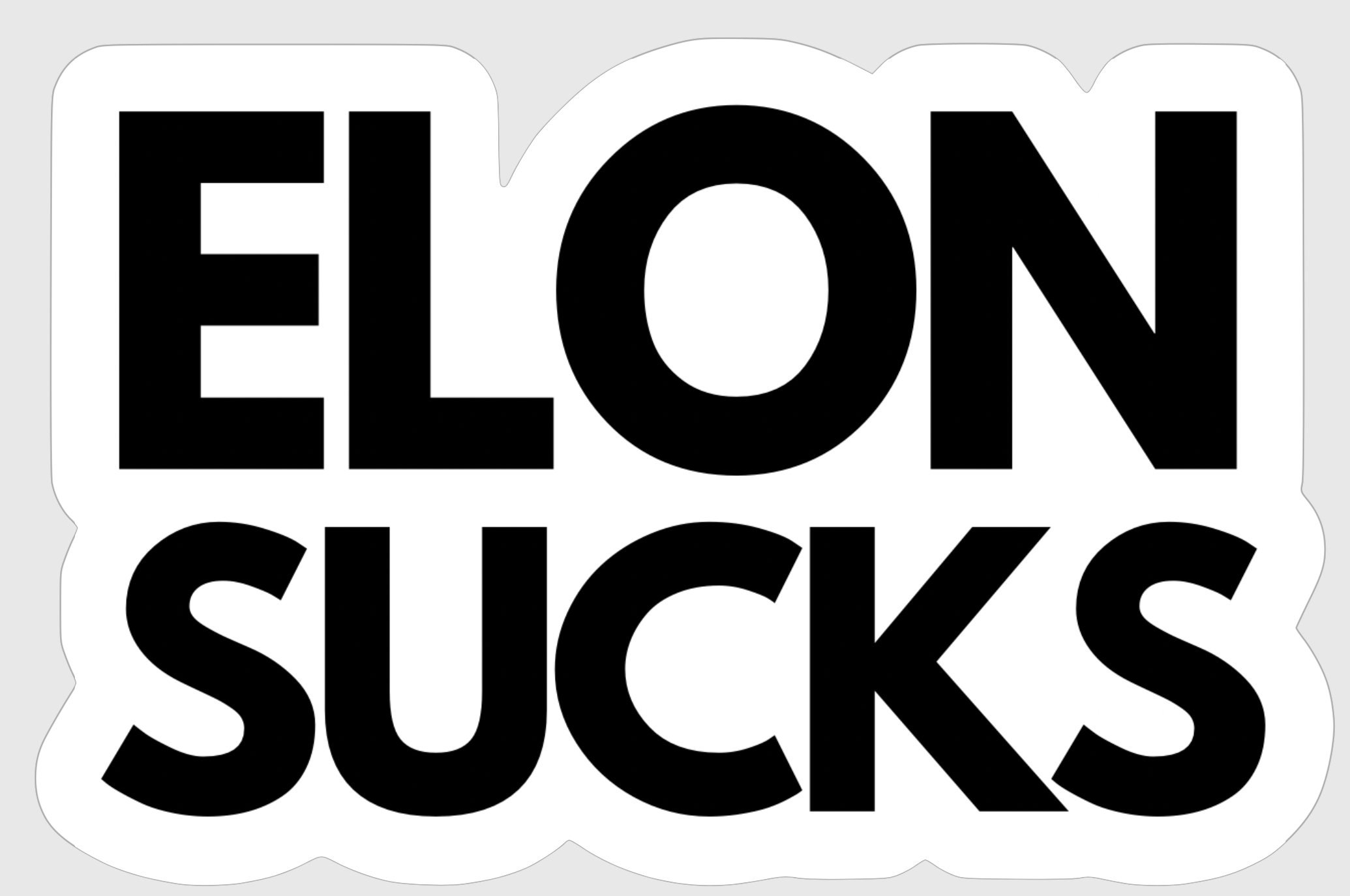 New ELON SUCKS Vinyl Static CLING Decal Tesla Bumper Sticker for Car ...