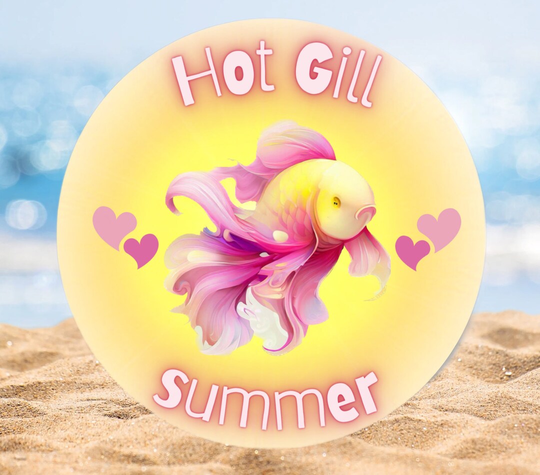 HOT GILL SUMMER! Sticker [pre Order] Super Cute Pink Pretty Fish Ocean ...