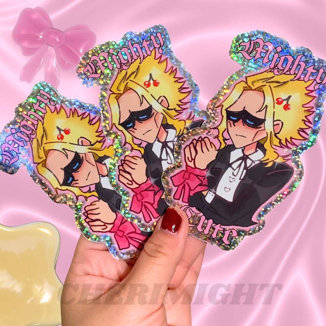 Mighty Cute Small Might All Might Toshinori Yagi Glitter Sticker - Etsy