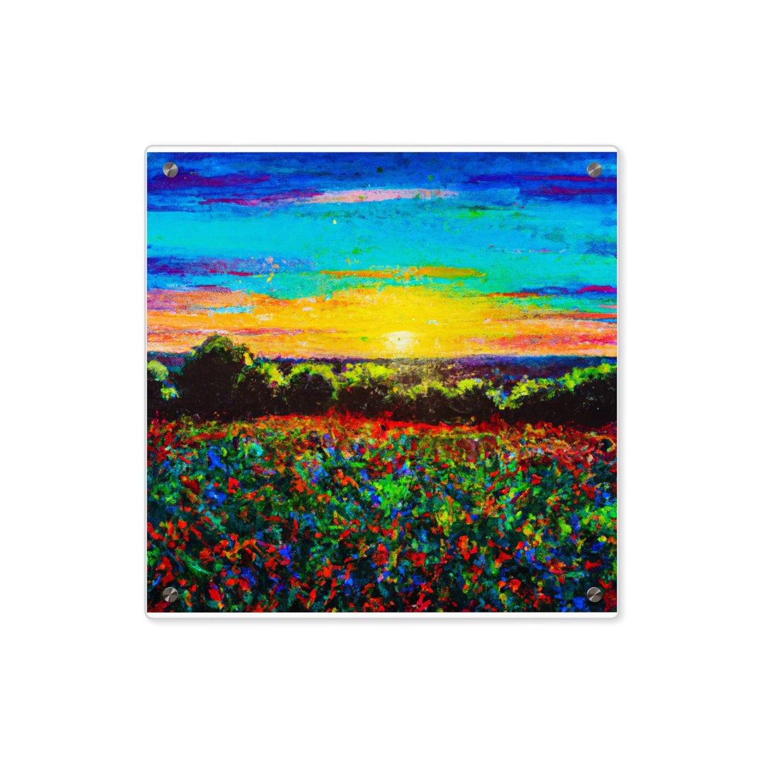 Colorful Wild Flowers at Sunset Panel - Etsy