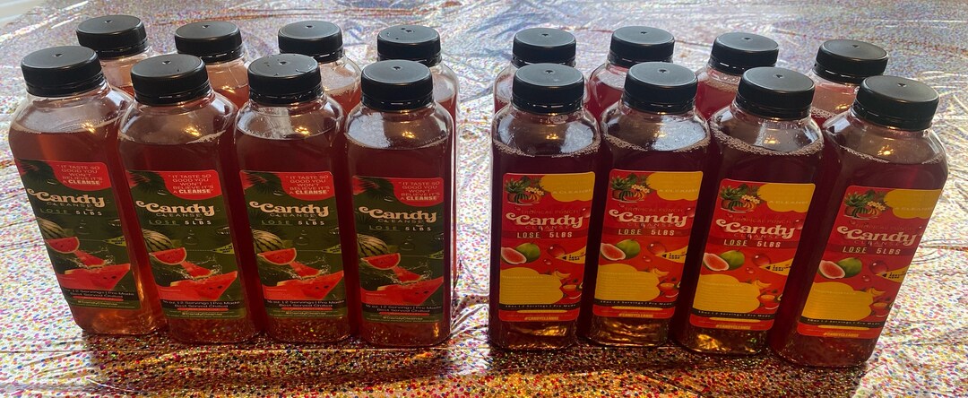 7 Bottles of Pre-made Candy Cleanse one Week Supply - Etsy