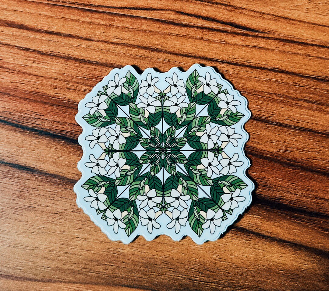 Puakenikeni Quilt Sticker | Hawaiian Sticker - Etsy