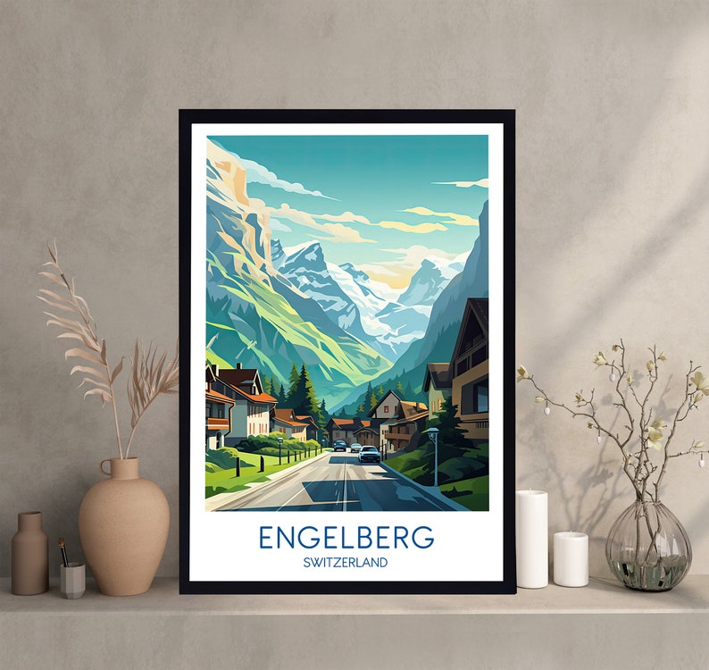 Affiche Engelberg Impression Engelberg Art Engelberg - Etsy France