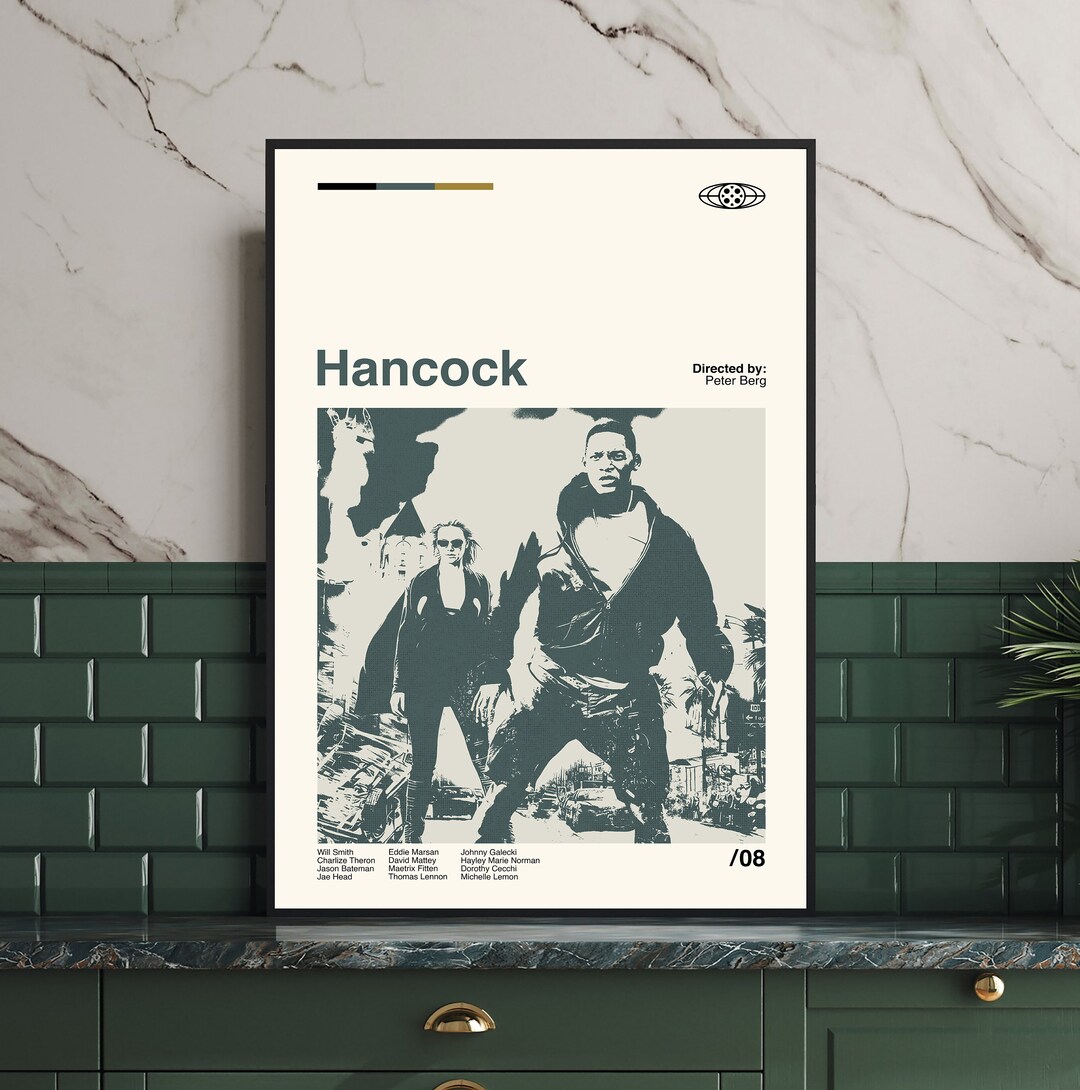 Hancock Poster, Hancock Movie, Minimalist Movie Poster, Retro Movie ...