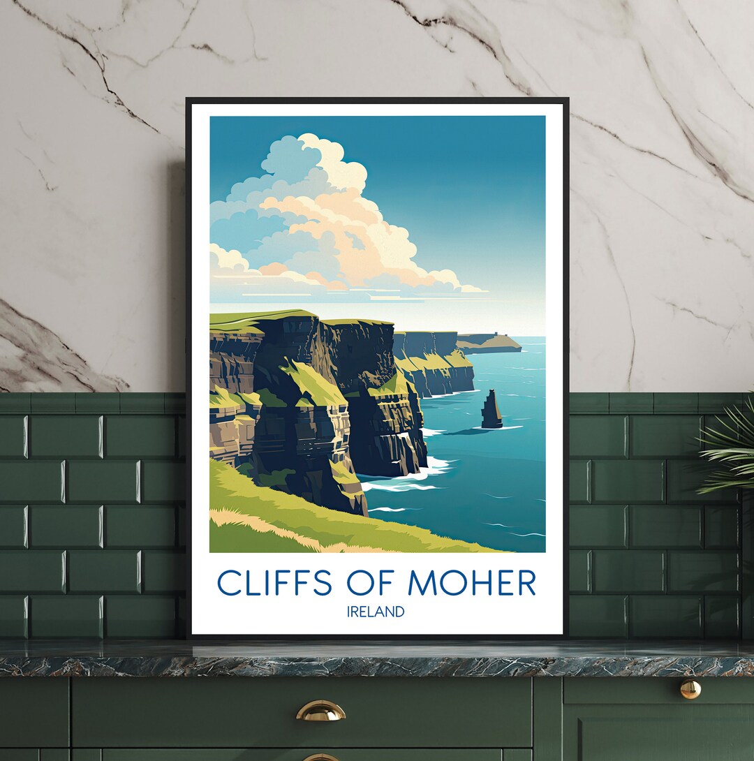 Cliffs of Moher Poster Cliffs of Moher Print Ireland Poster - Etsy