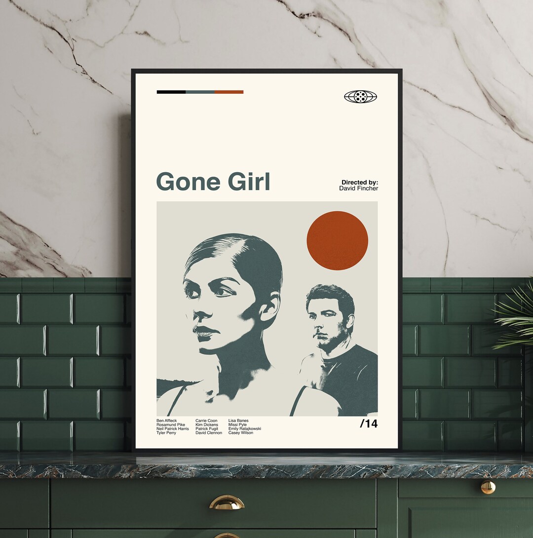 Gone Girl Poster, Gone Girl Movie, Retro Movie Poster, Abstract Poster ...