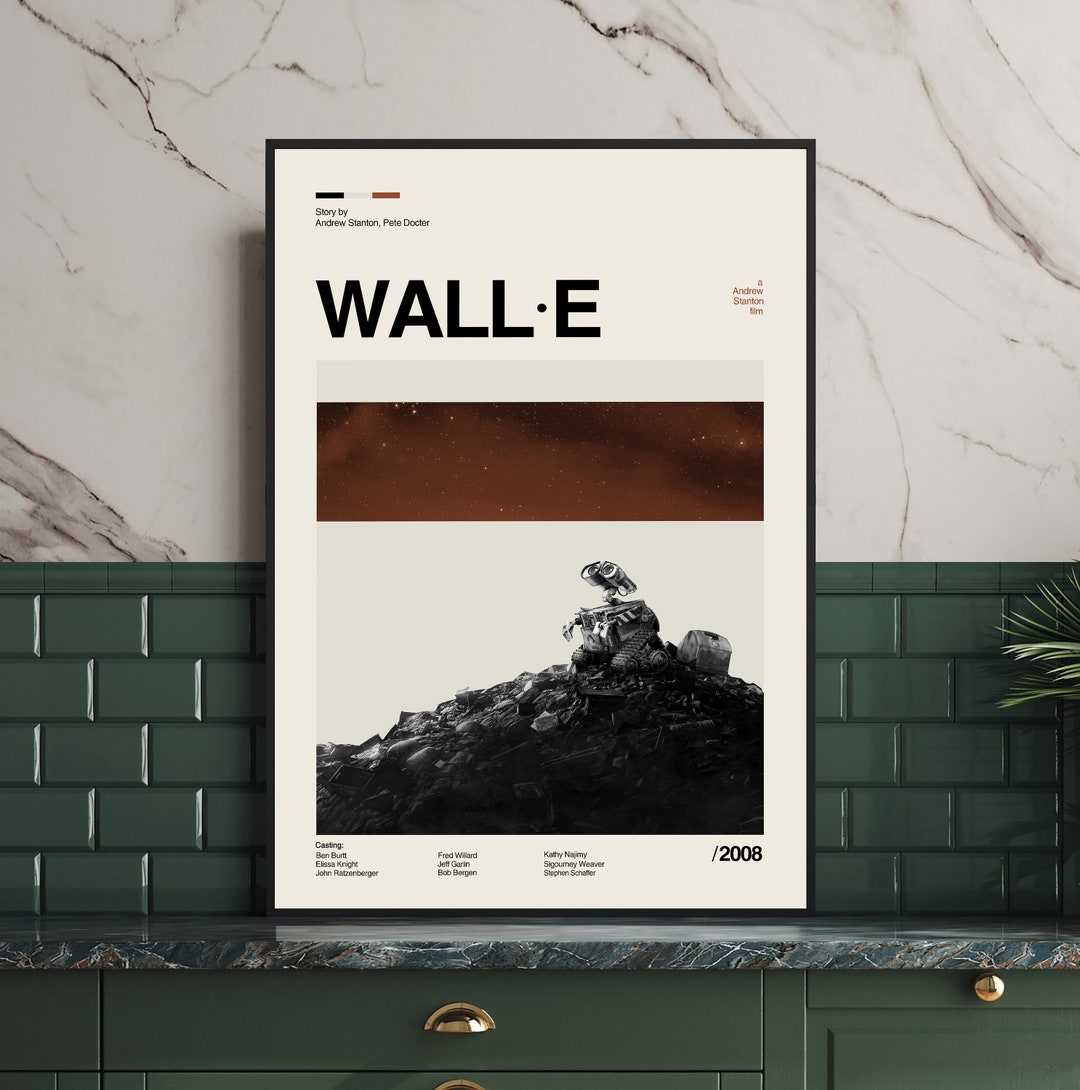 Wall-e Poster Wall-e Movie Andrew Stanton Modern Art - Etsy