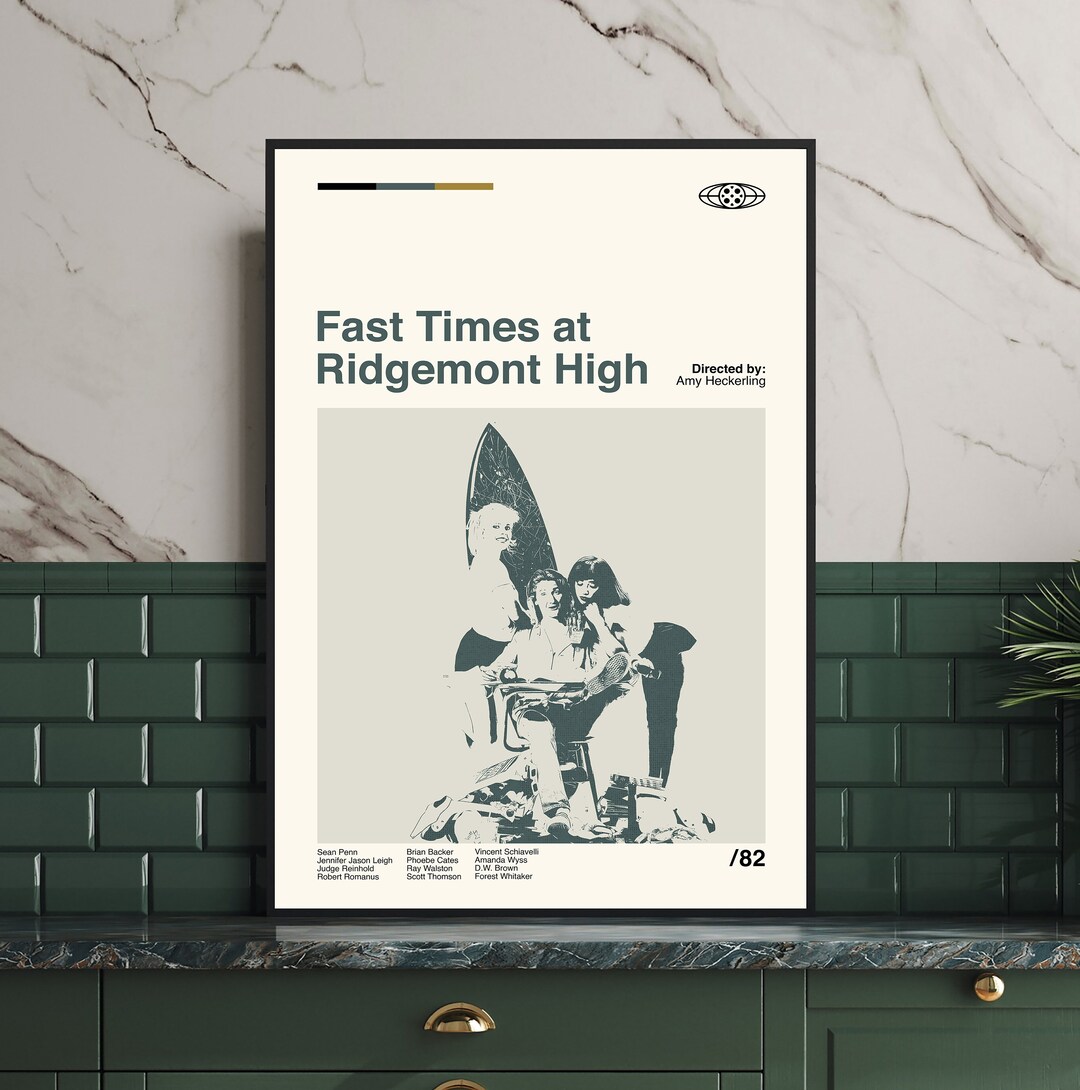 Fast Times at Ridgemont High Poster, Amy Heckerling Poster, Minimalist ...