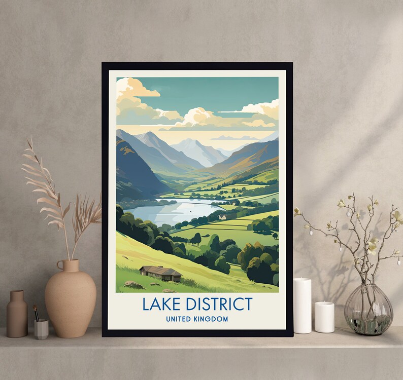 Lake District Poster England Poster Lake District Print - Etsy