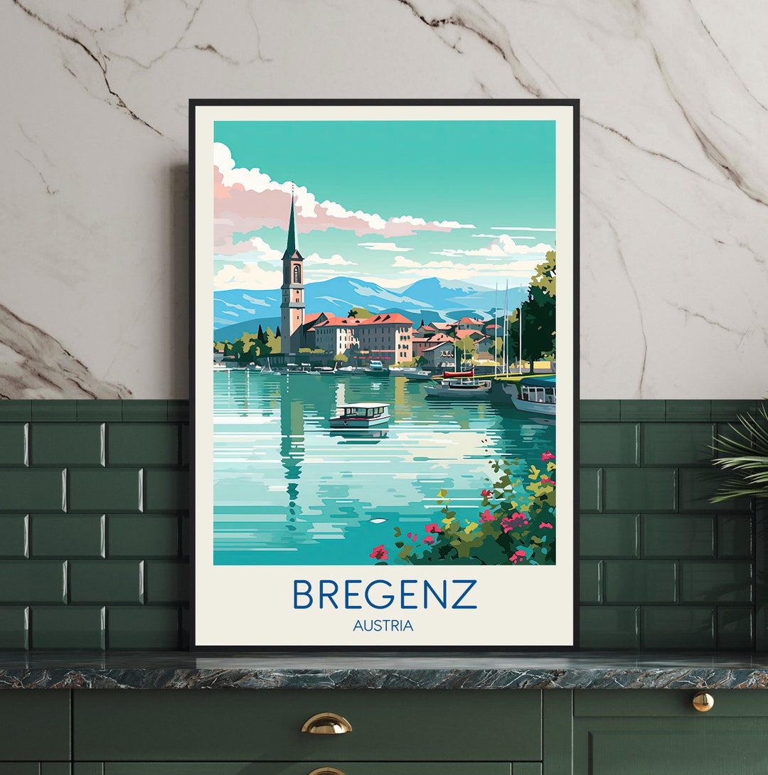 Bregenz Travel Poster Austria Poster Bregenz Poster Bregenz - Etsy