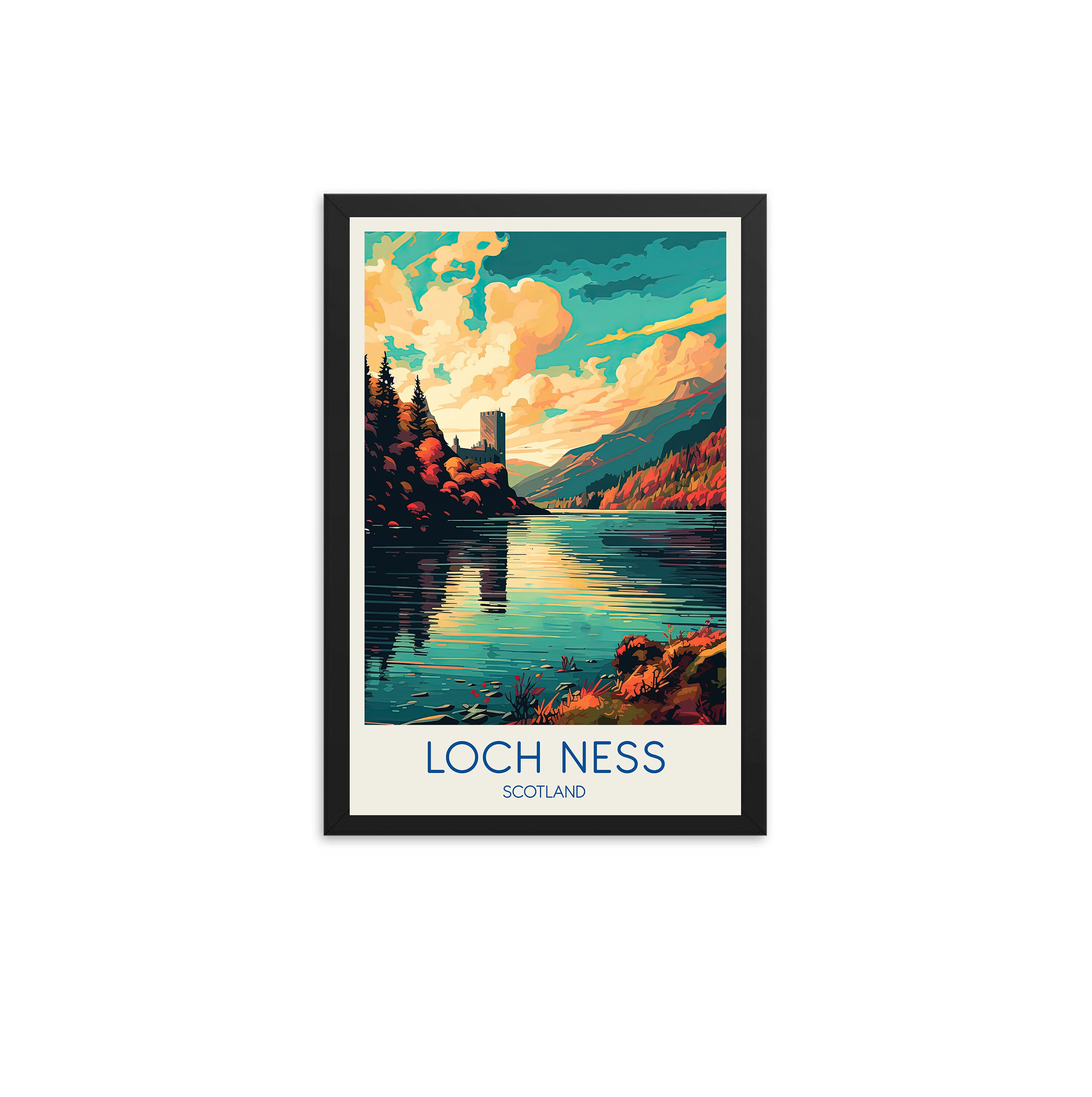 Loch Ness Travel Poster Scotland Poster Loch Ness Poster - Etsy