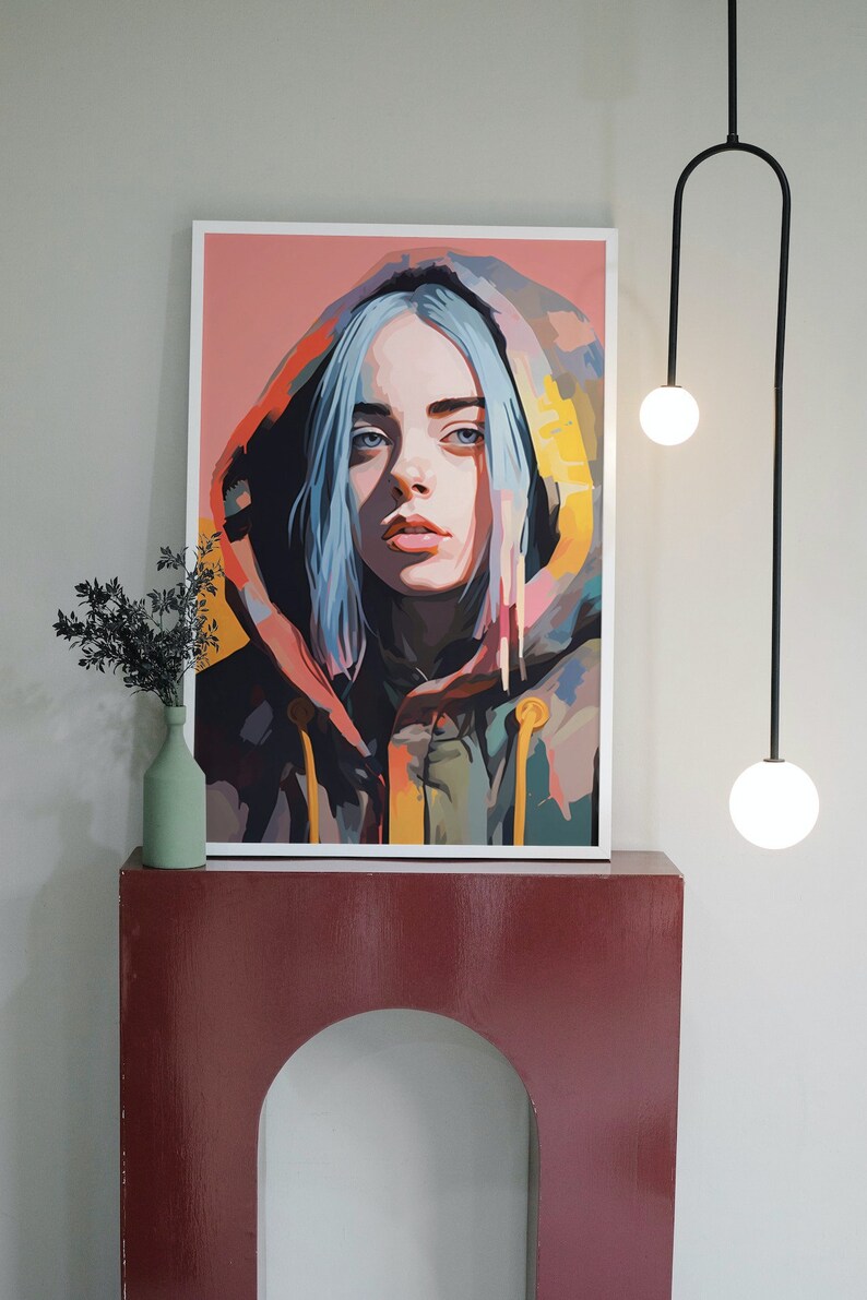 Billie Eilish Inspired Pop Art Wall Decor Digital Art - Etsy Australia