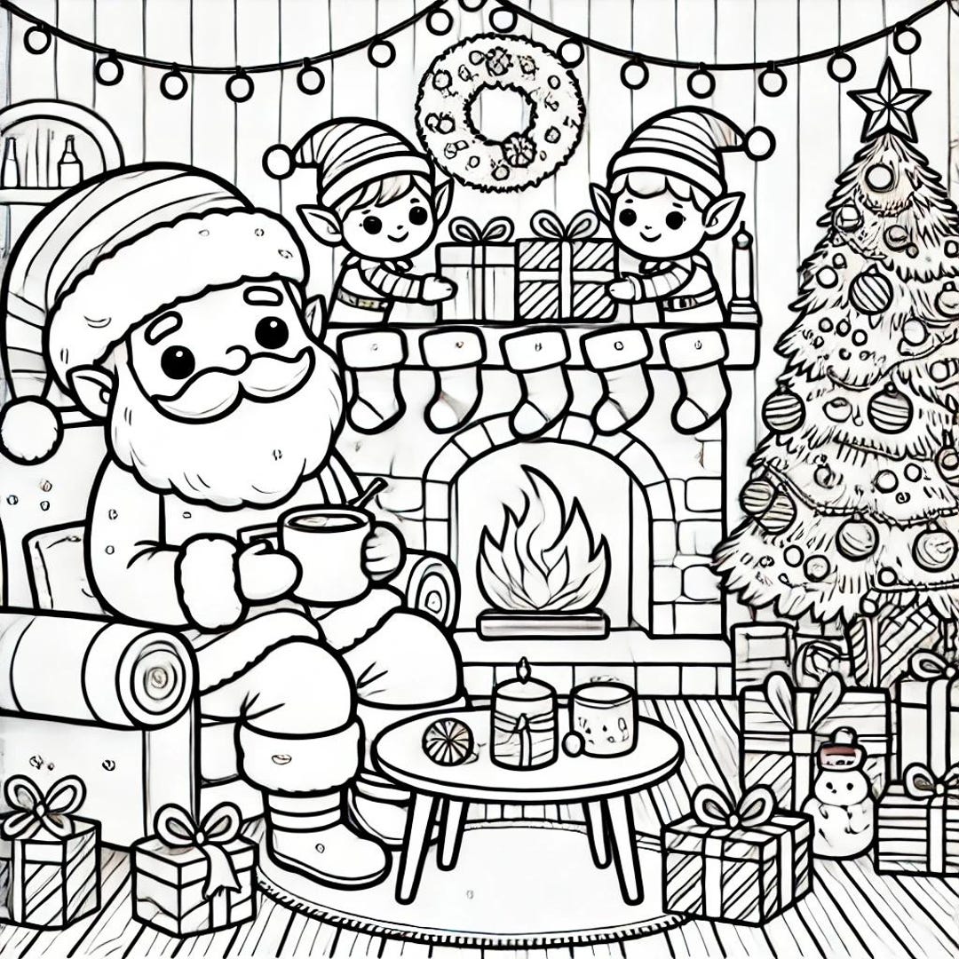 Printable Christmas Colouring - Etsy UK