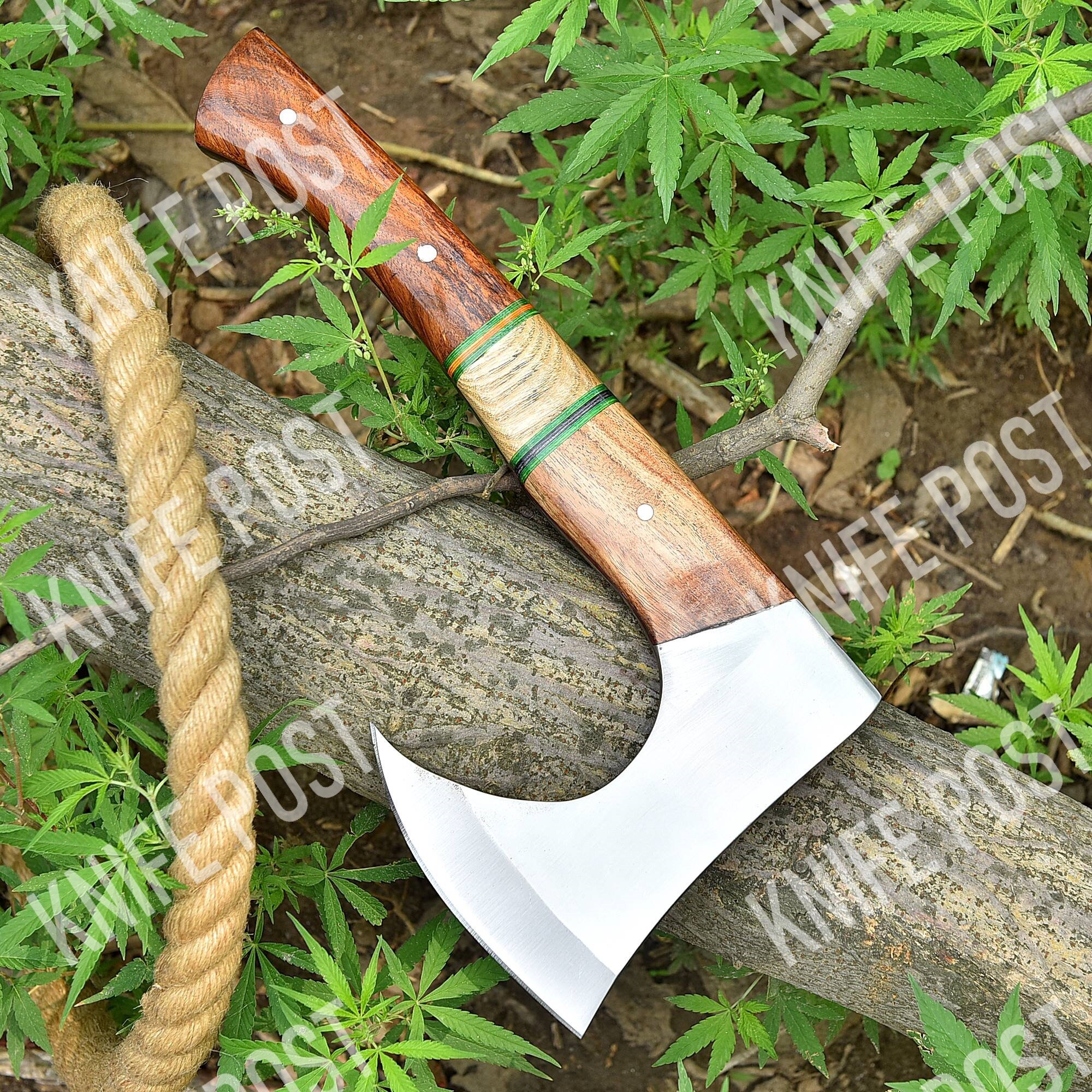 Hatchet Full Tang , Hand Forged Carbon Steel Short Handle Hatchet Free ...