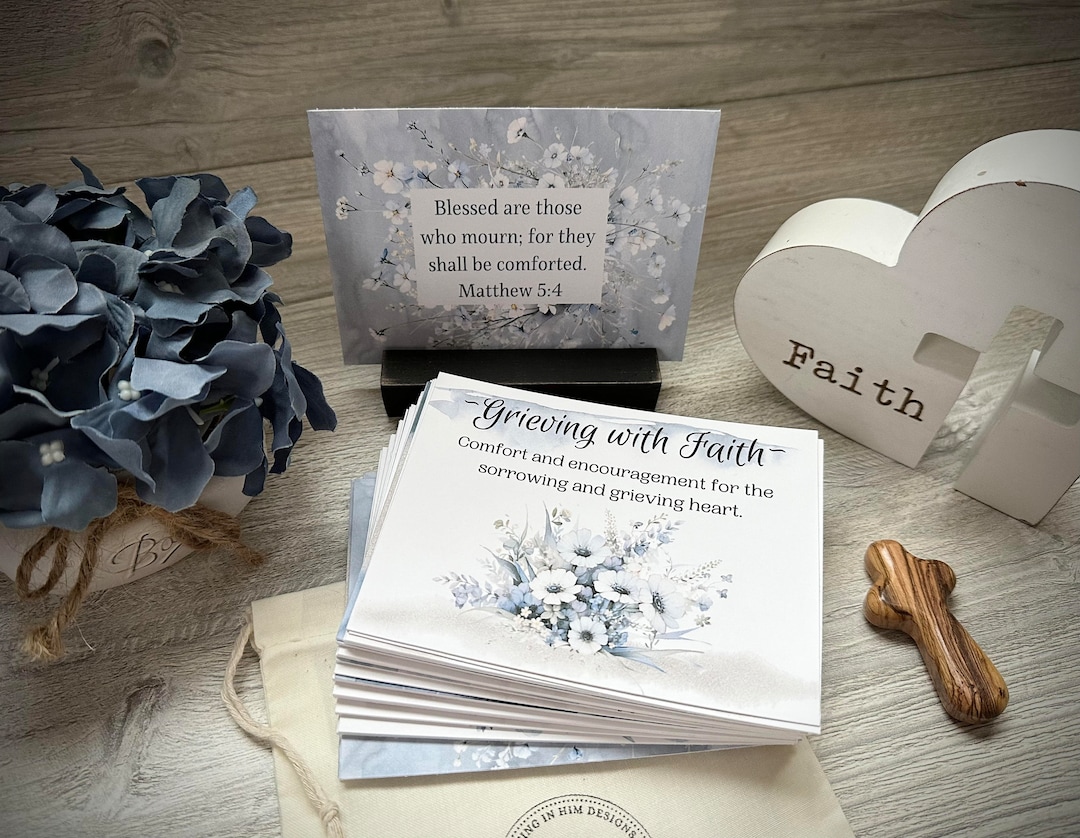 Grief Card Set, Scripture Cards, Comfort During Grief, Condolences ...