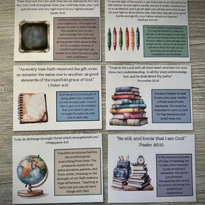 Scripture Card Set for Teachers, Teacher Gift, Sunday School Teacher ...