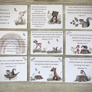 Scripture Verse Cards for Kids W/ Holder, 52 Week Scripture ...