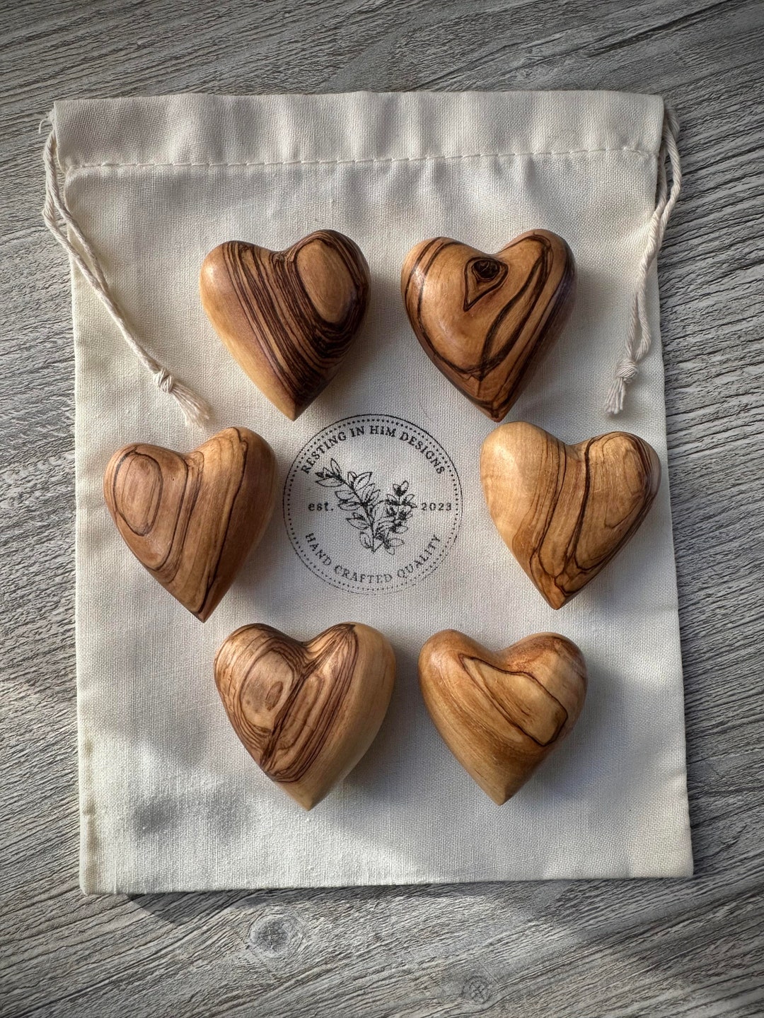 Olive Wood Comfort Heart, Gift of Comfort, Handheld Heart, Husband Gift ...