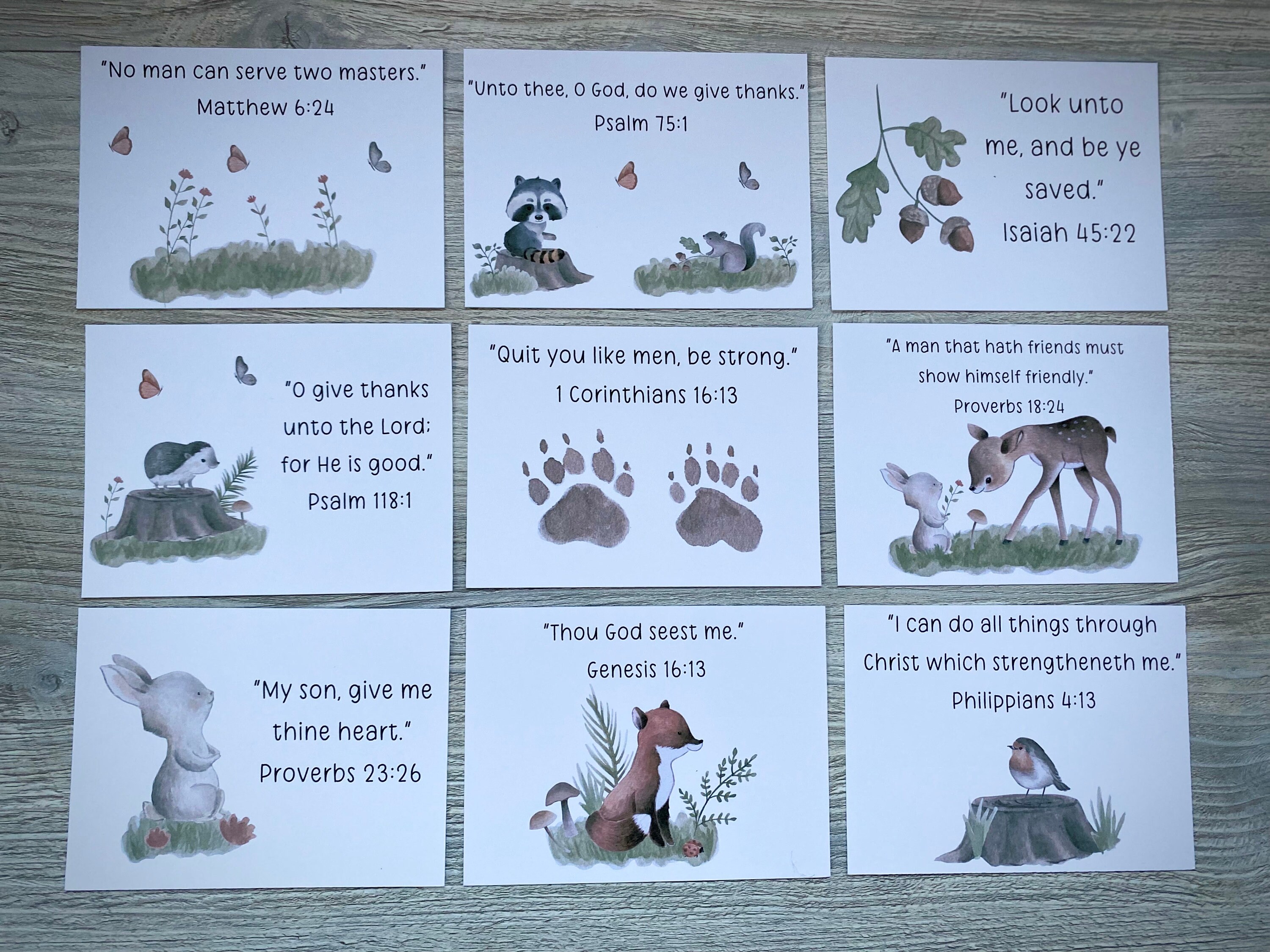 Scripture Verse Cards for Little Ones, ABC Scripture Cards, Scripture ...