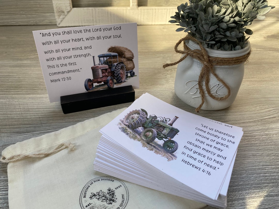 Scripture Verse Cards for Kids W/ Holder, 52 Week Scripture ...