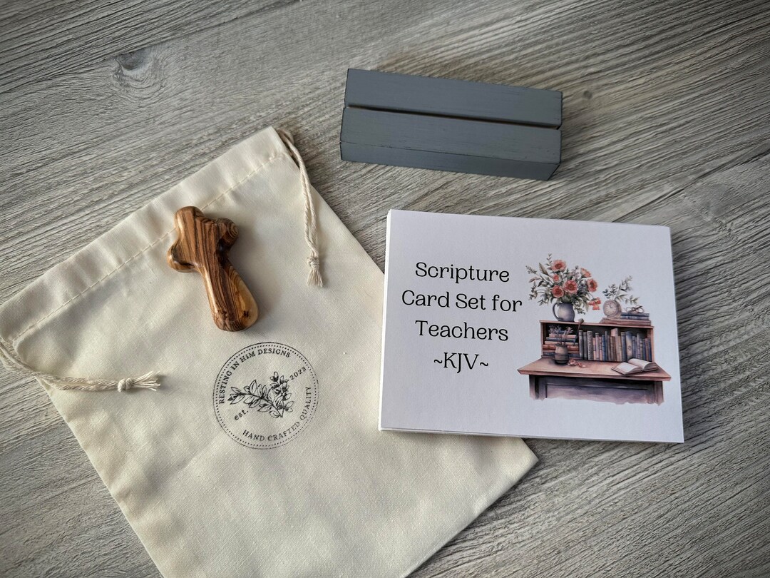 Scripture Card Set for Teachers, Teacher Gift, Sunday School Teacher ...