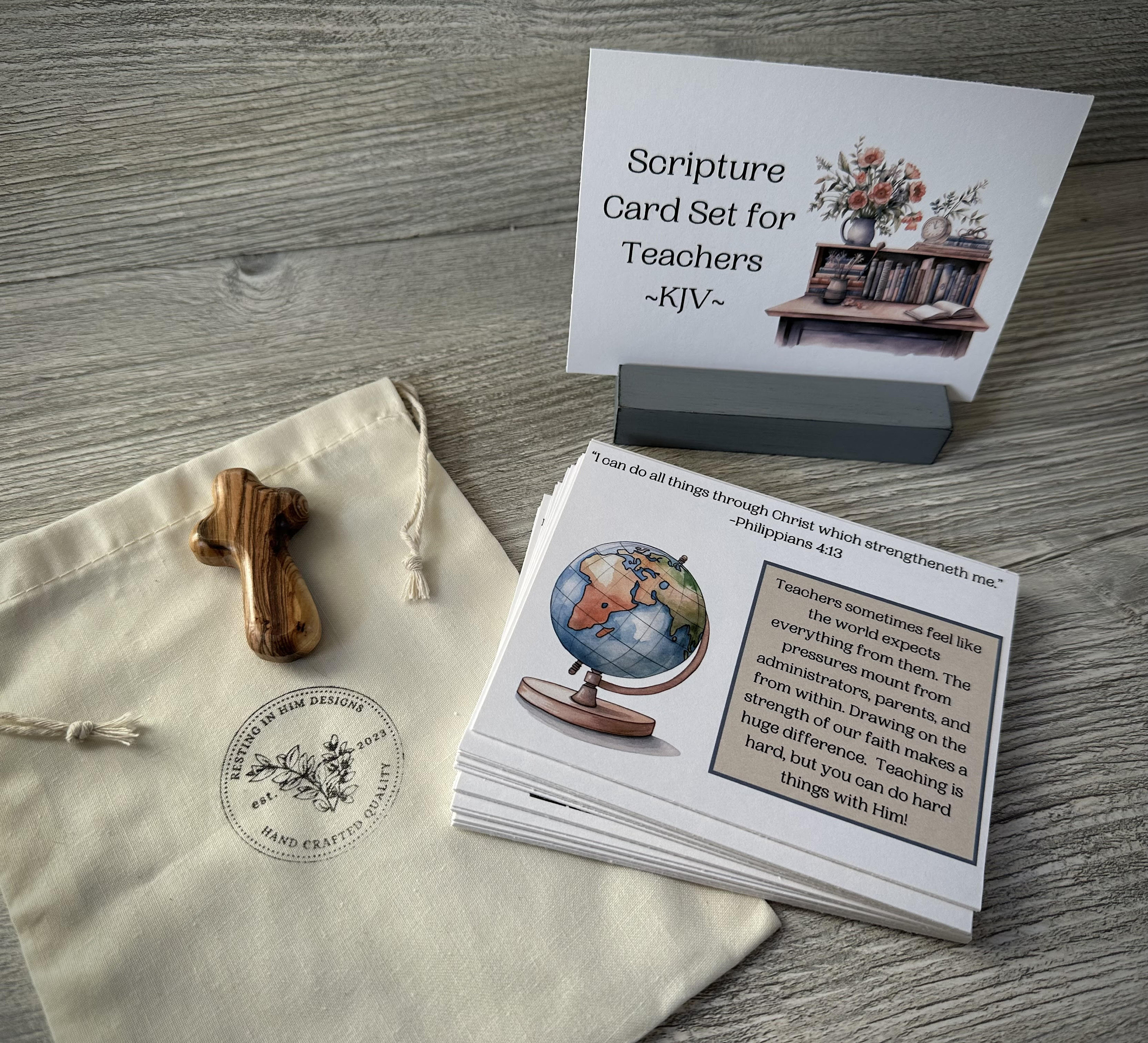 Scripture Card Set for Teachers, Teacher Gift, Sunday School Teacher ...