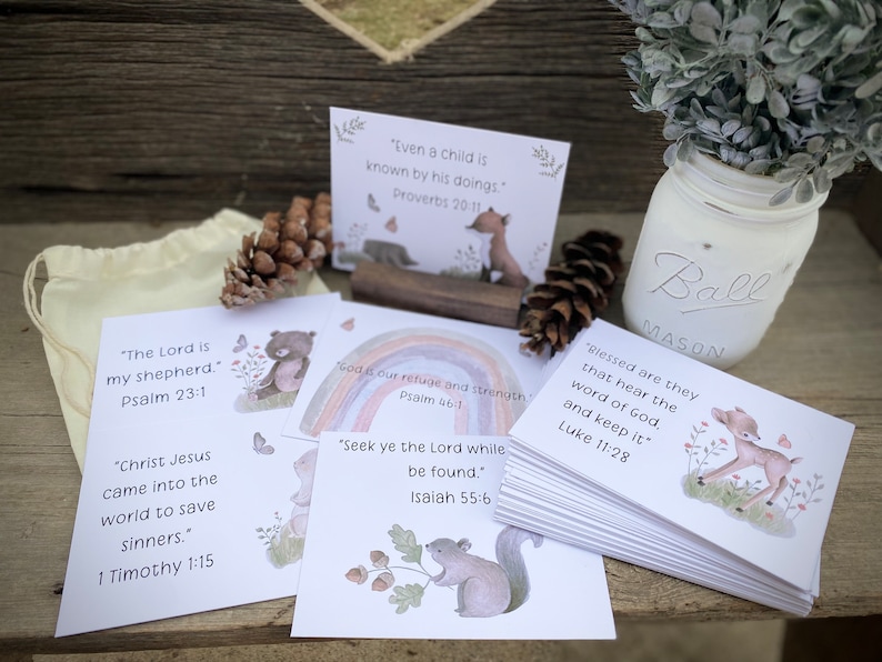 Scripture Verse Cards for Little Ones, ABC Scripture Cards, Scripture ...